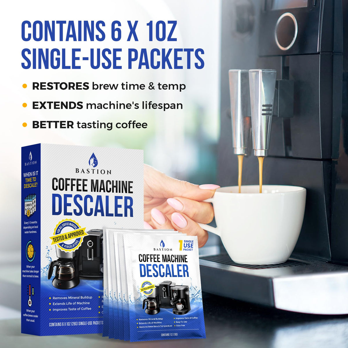 Descaling Powder Solution (6-Uses) Coffee Machine Descaler – Rutledge ...